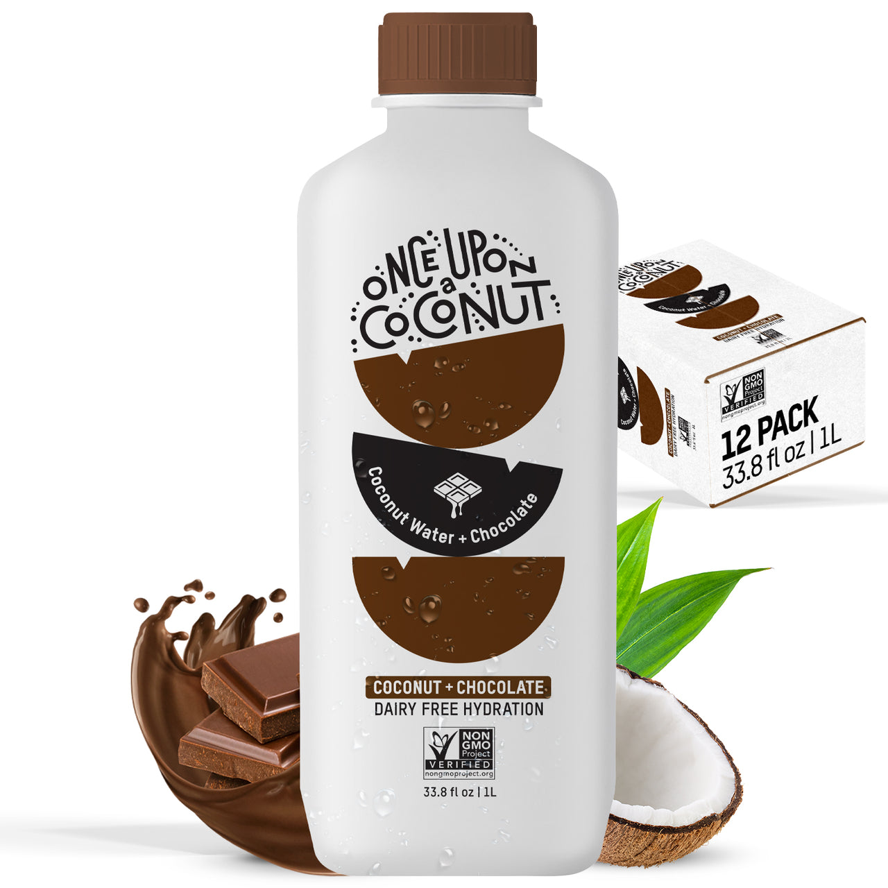 Premium Coconut Water + Chocolate - 1 Liter Bottle – Once Upon A Coconut